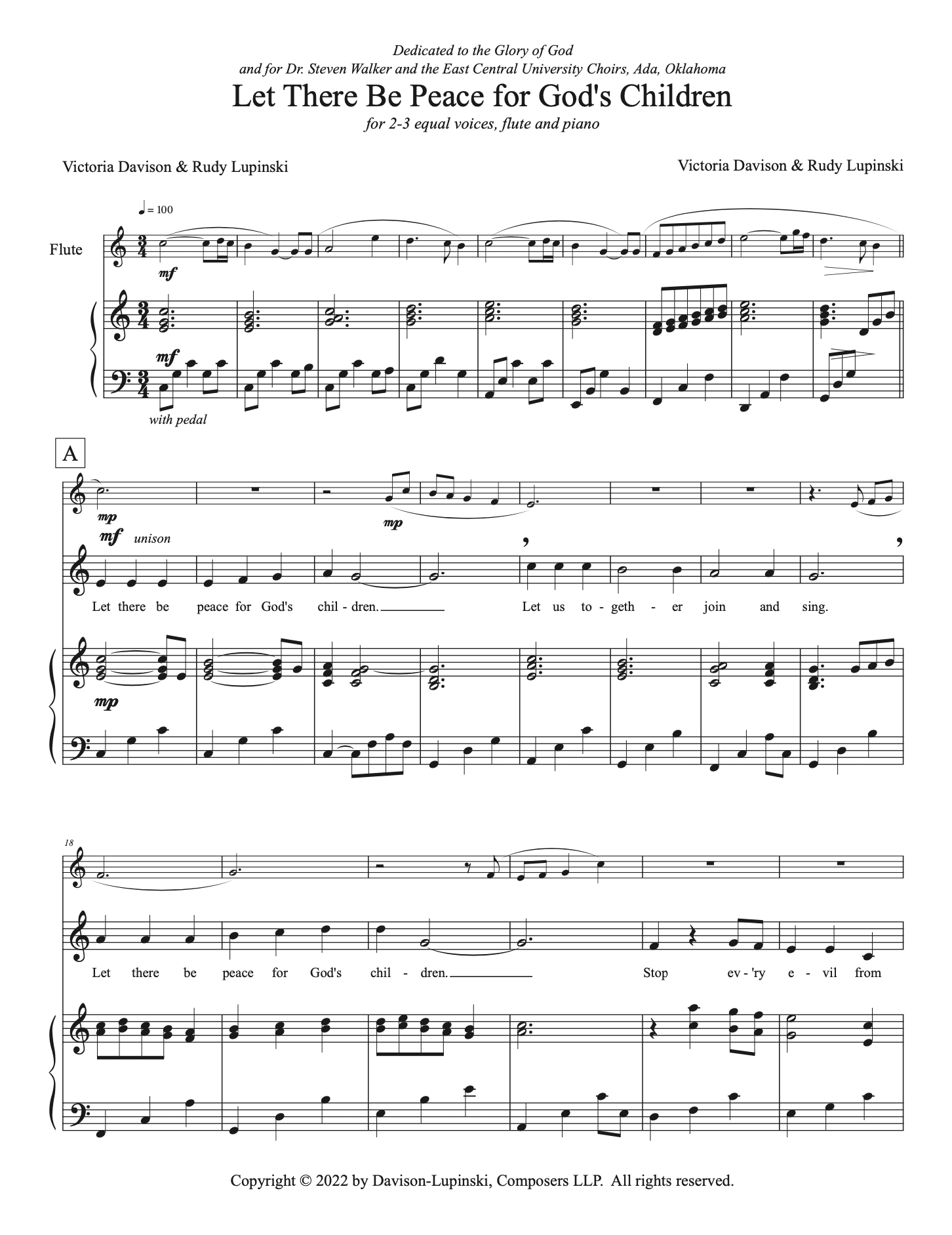 Let There Be Peace For Gods Children – Victoria Davison & Rudy Lupinski ...