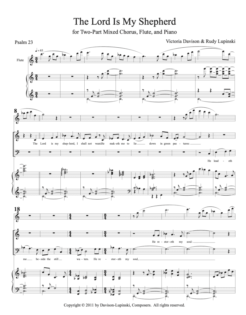 The Lord Is My Shepherd – Victoria Davison & Rudy Lupinski Composers